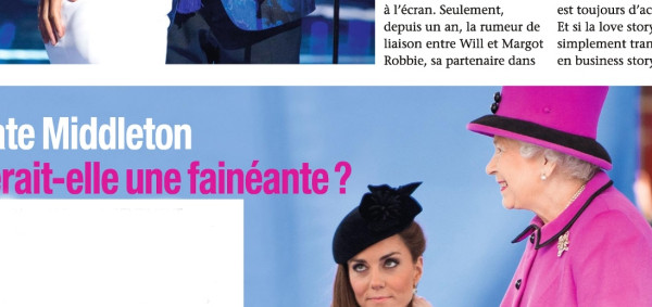 Kate Middleton serait-elle une fainéante