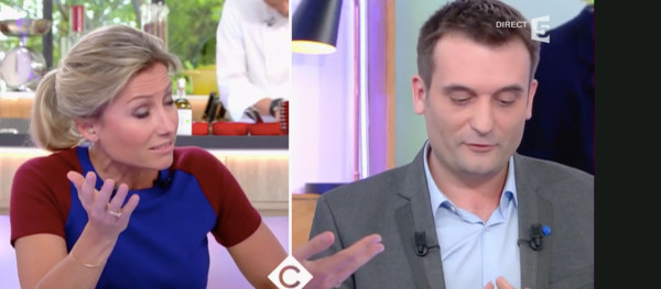 Anne-Sophie Lapix et Florian Philip­pot, grosse tension sur le plateau ...